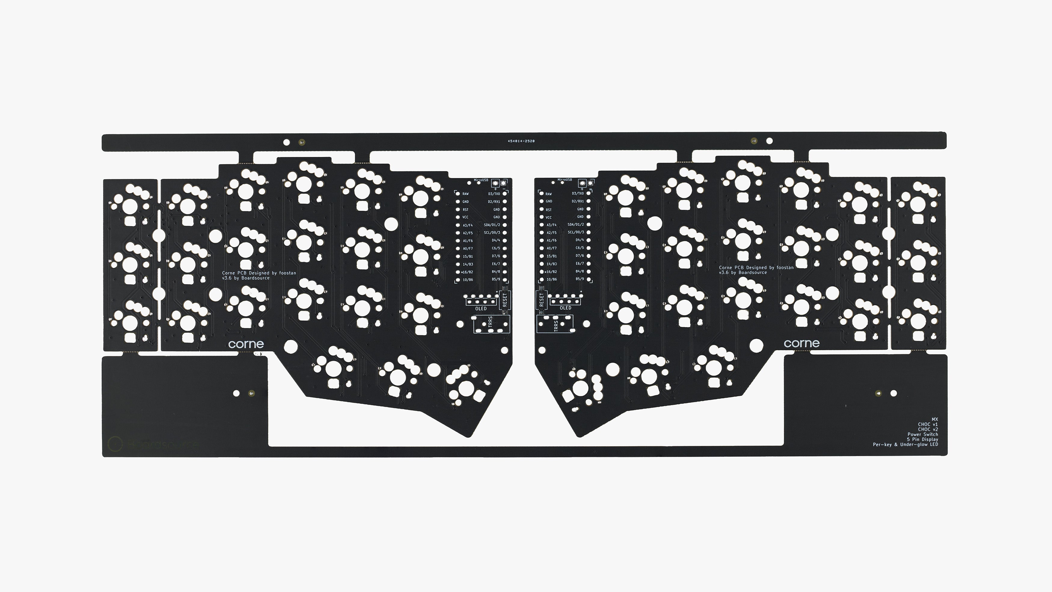 Corne DIY PCB – Solderable 40% Split Keyboard PCB – Boardsource